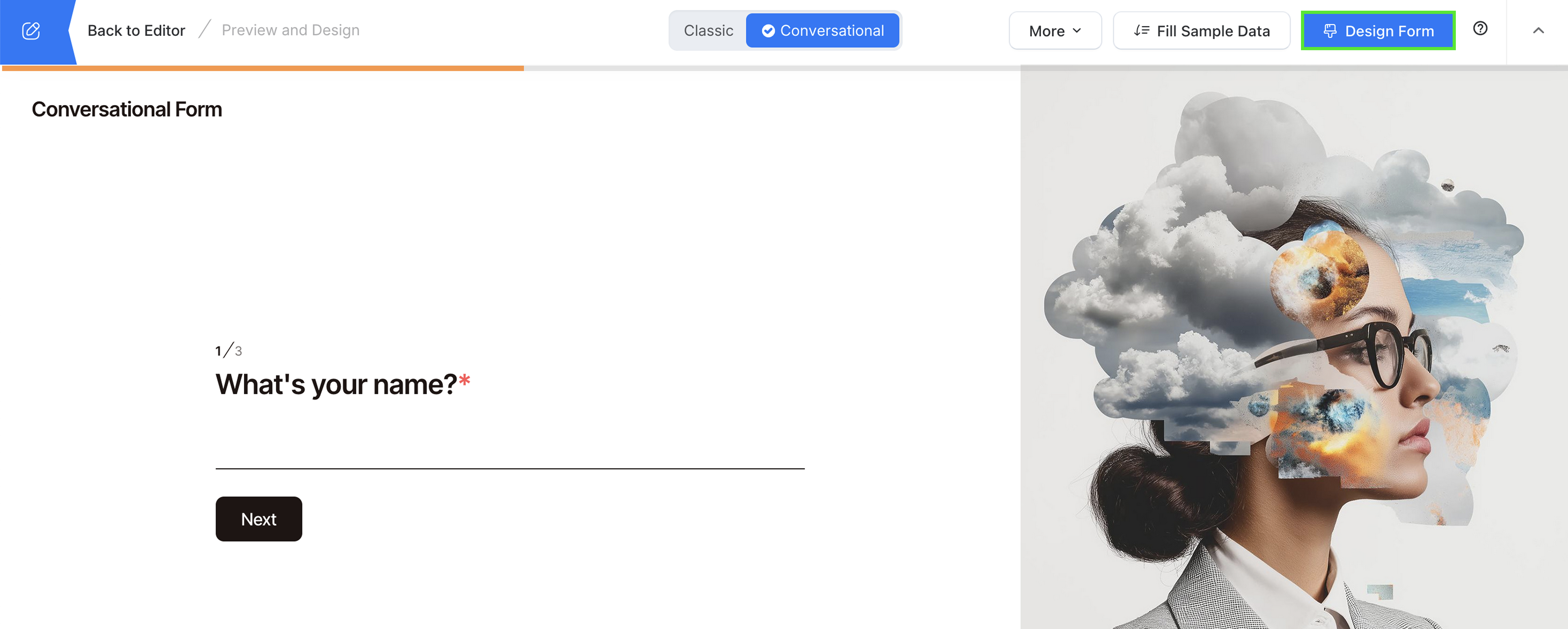 Switch to Conversational Form